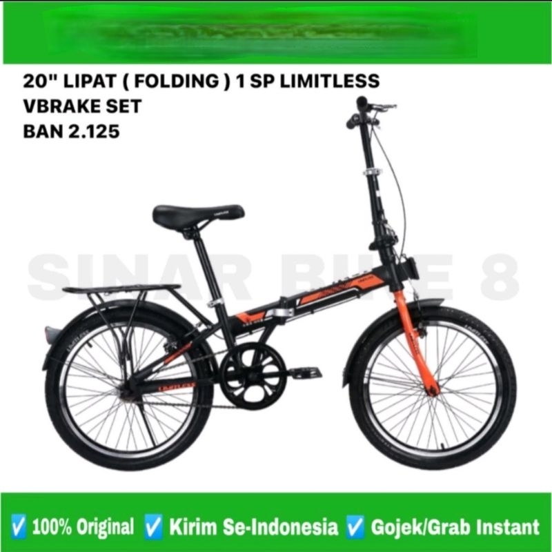 Jual sepeda limitless , rubick 16-20 folding bike St singgel speed ...