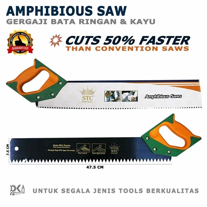 Jual STC Gergaji Bata Ringan Hebel Amphibious Saw Gagang Karet Fiber 18 ...