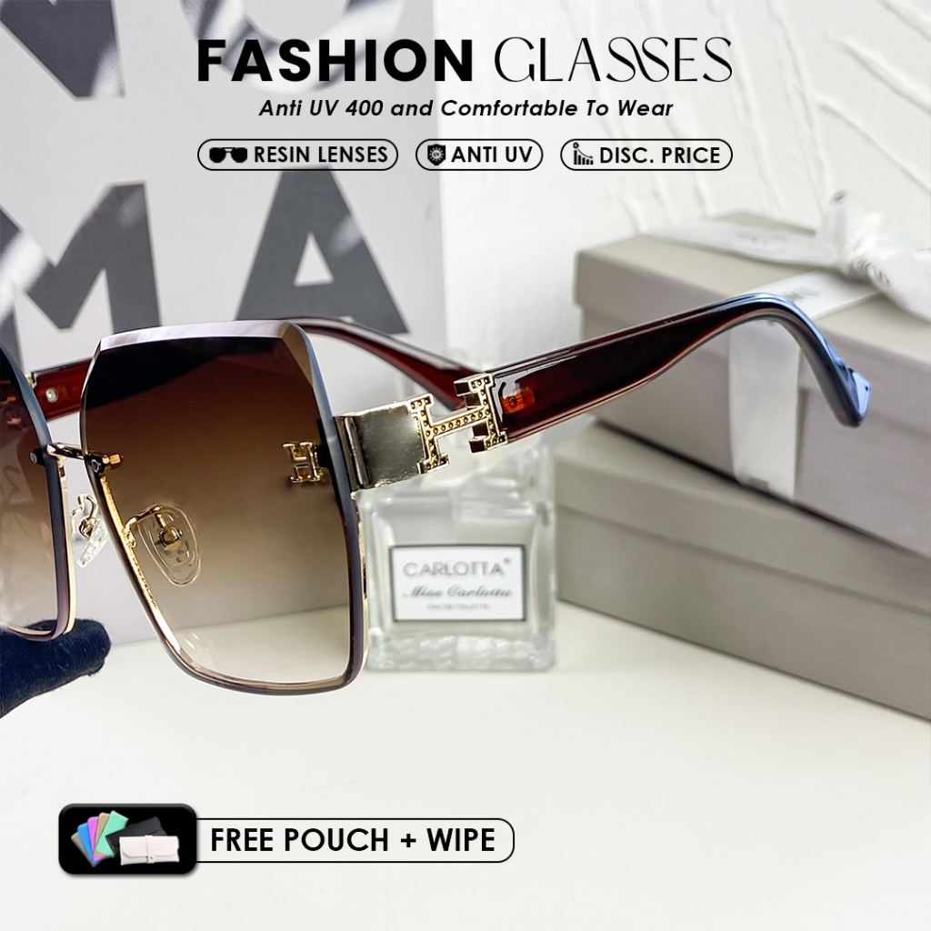 Jual 【Free Dompet & Lap】 Kacamata Hitam Wanita / Titanium /UV/ Produk Baru / Impor / Kacamata ...