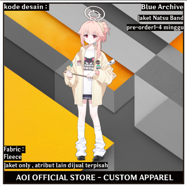 Jual AOI 1 Set Jubah Mantel Cosplay Yutori Natsu Sugar Rush Band Blue ...