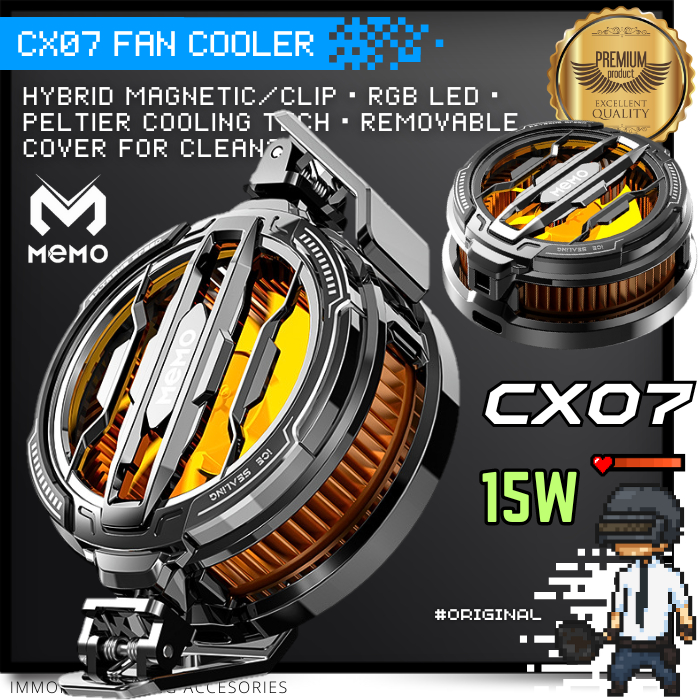 Jual [IM] MEMO CX07 Hybrid Magnetic Gaming Funcooler 15W Kipas ...