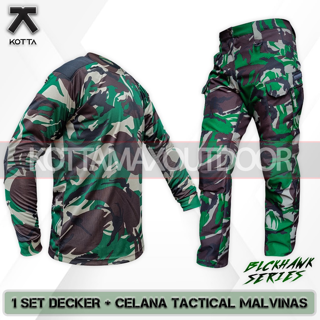 Jual SATU SETELAN PAKAIAN BAJU KAOS DECKER BUSA LENGAN PANJANG TACTICAL CELANA TACTICAL LORENG ...
