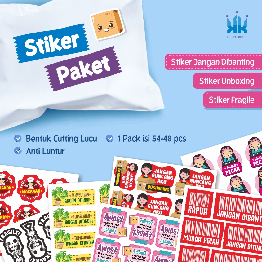 Jual Stiker Paket Unik - Stiker Fragile - Stiker Unboxing | Shopee ...