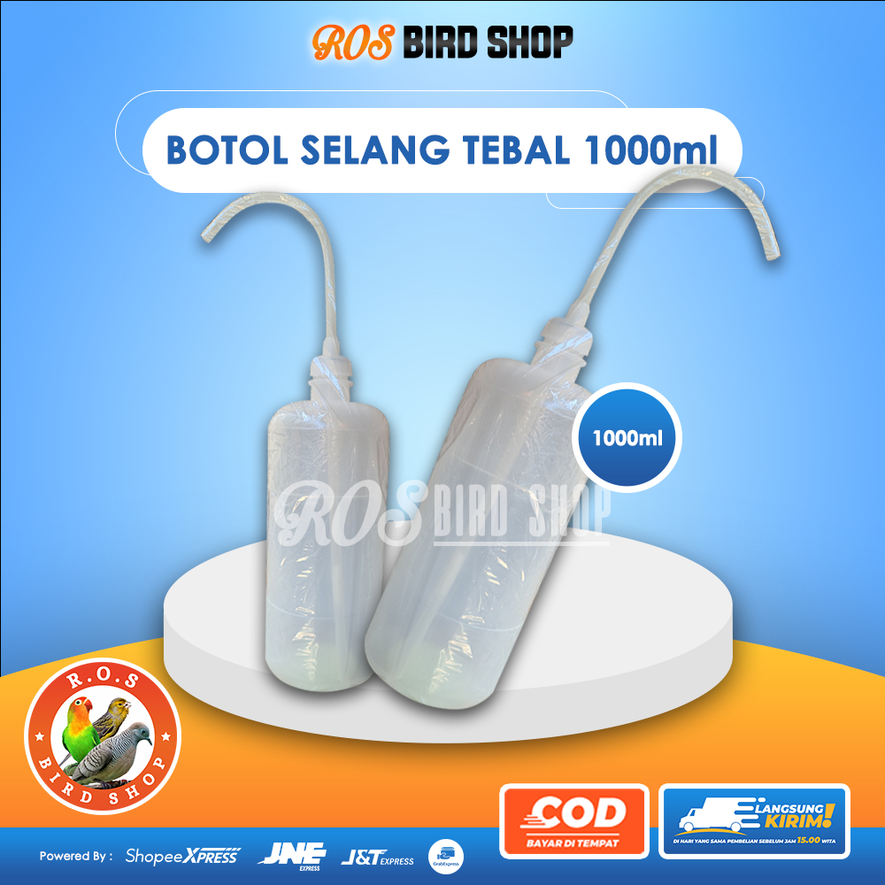 Jual 1000 ml BOTOL SELANG TEBAL Untuk Isi Ulang Air Minum Burung dan ...
