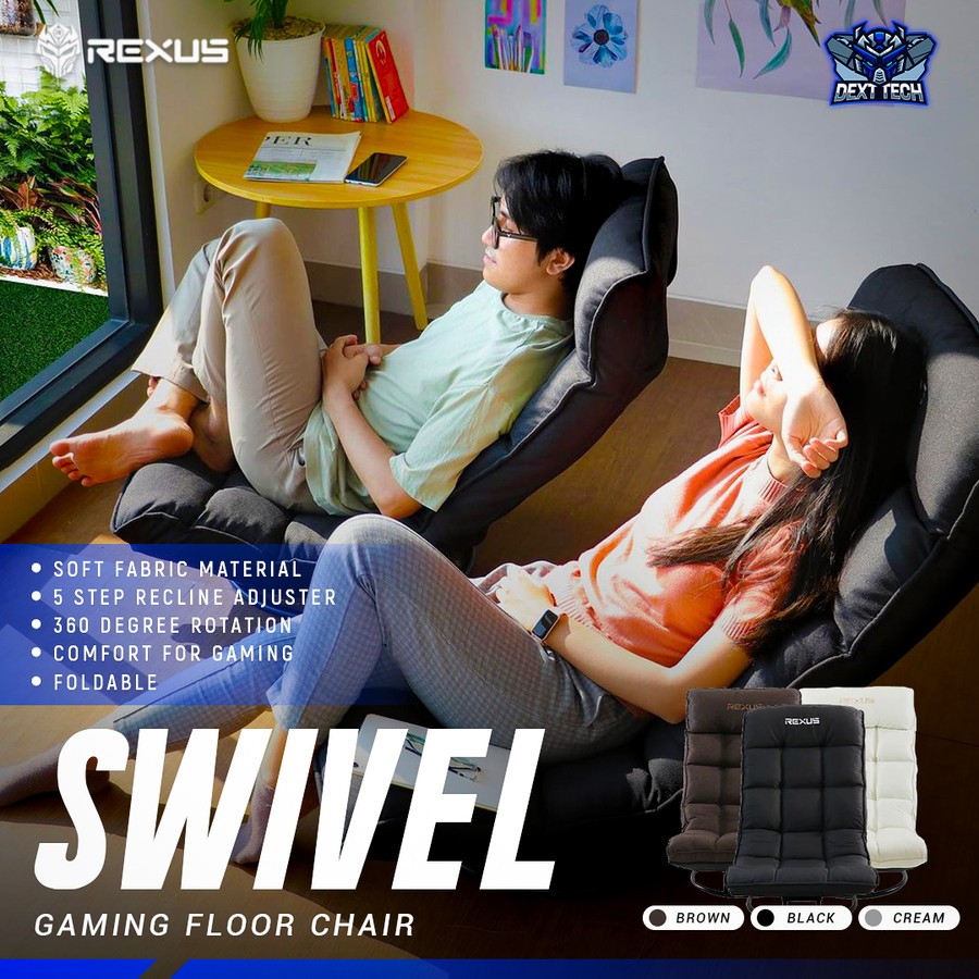 Jual Rexus Gaming Floor Chair Swivel / RFC-01 | Shopee Indonesia