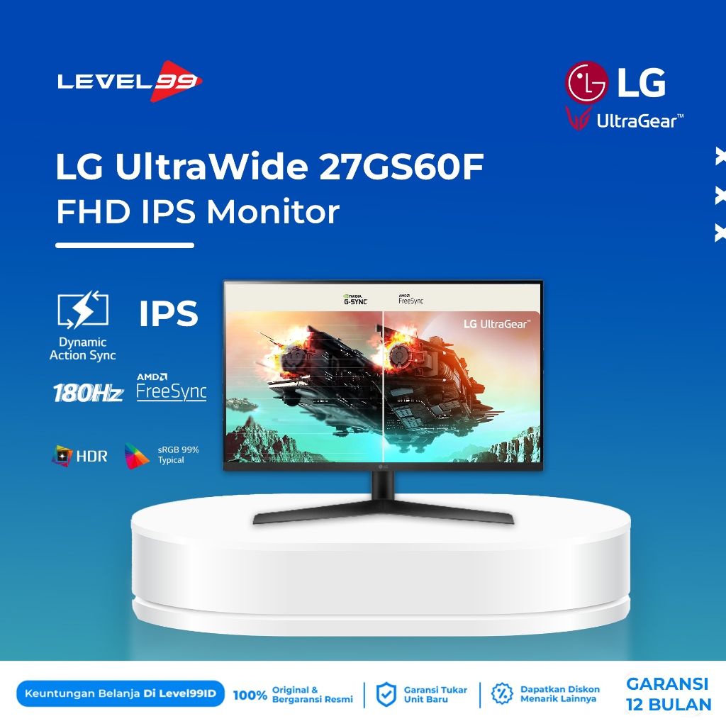 Jual Monitor LED LG Ultragear 27GS60F 27" IPS 1ms 180Hz FHD Gaming ...