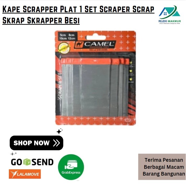 Jual Kape Scrapper Plat 1 Set Scraper Scrap Skrap Skrapper Besi ...