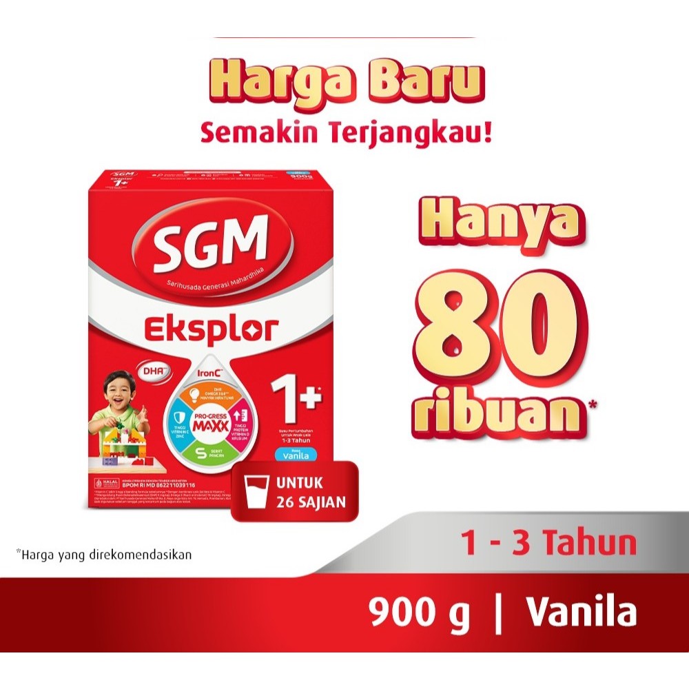 Jual SGM Eksplor 1+ dengan IronC Susu Pertumbuhan Rasa Vanilla 400 ...