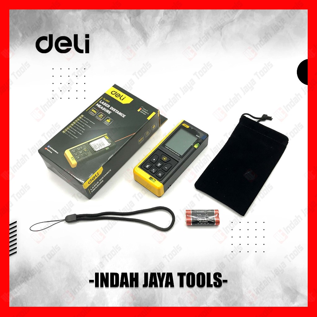 Jual DELI DL4168 Meteran Laser Digital 60 M - Distance Measure 60M ...