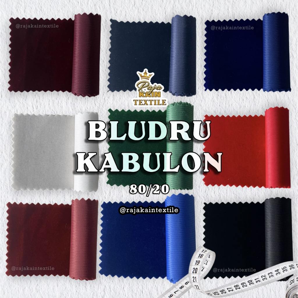 Jual kain Bahan Kabulon Bludru/ Beluduru 80%/20% ( Per 1 Roll - 25 ...