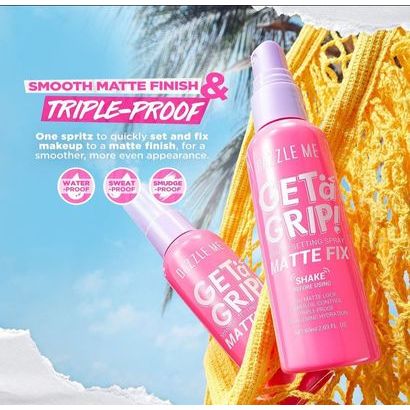 Jual DAZZLE ME GET A GRIP SETTING SPRAY MATTE FIX (pink) | Shopee Indonesia