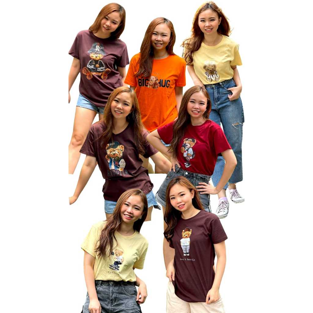Jual KAOS LCC COUPLE PRINTING / KAOS FAMILY KARAKTER LUCU (EDISI BEAR ...