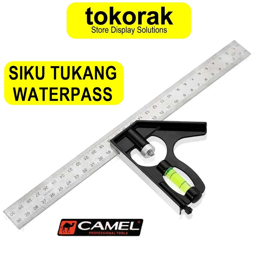 Jual SIKU TUKANG WATERPASS CAMEL PENGGARIS SIKU WATERPAS GESER SIKU ...