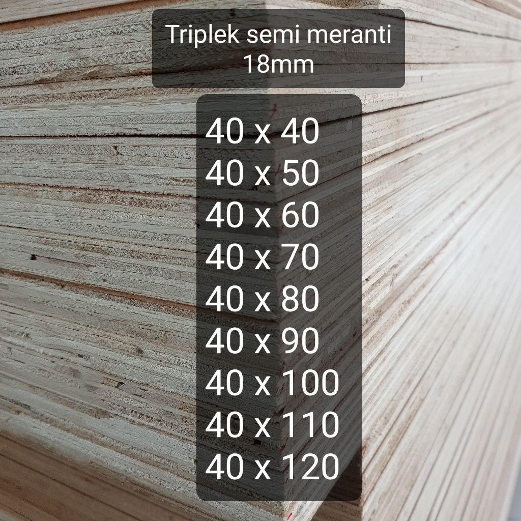 Jual Triplek custom semi meranti 18mm plywood multiplek halus 2 sisi ...