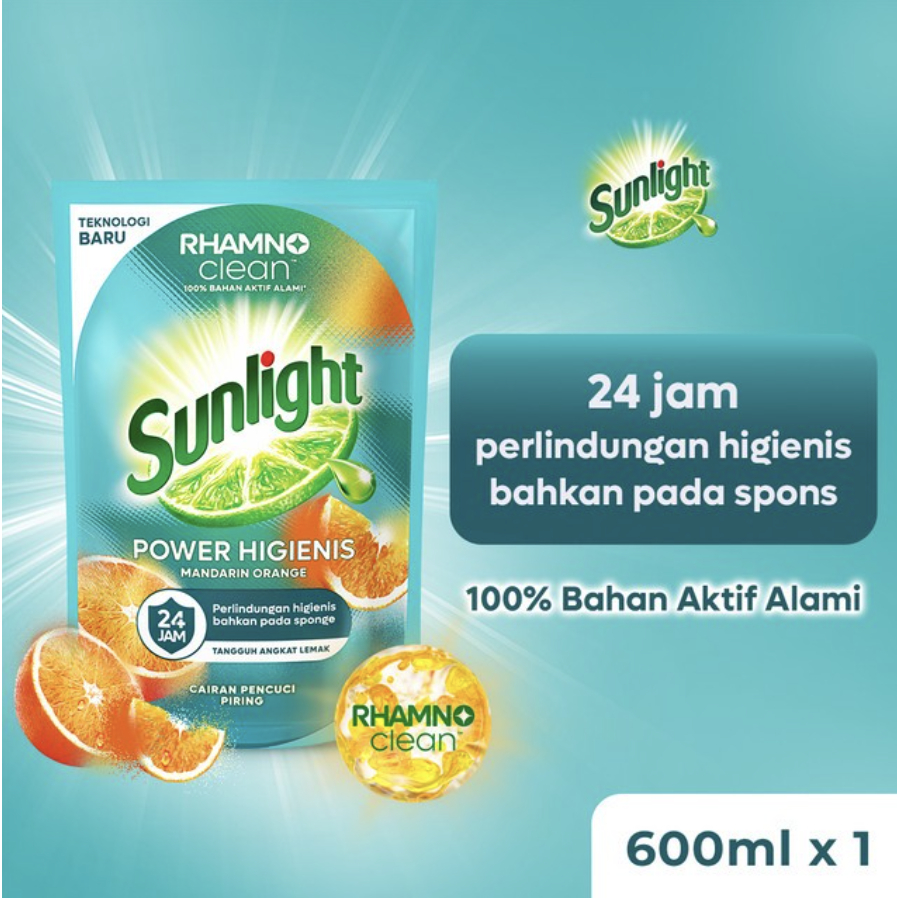 Jual Sunlight Power Higienis Mandarin Orange - 600ml | Shopee Indonesia