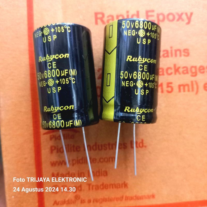 Jual Elko 6800uf 50V Rubycon Black Gold No1 Isi Full | Shopee Indonesia