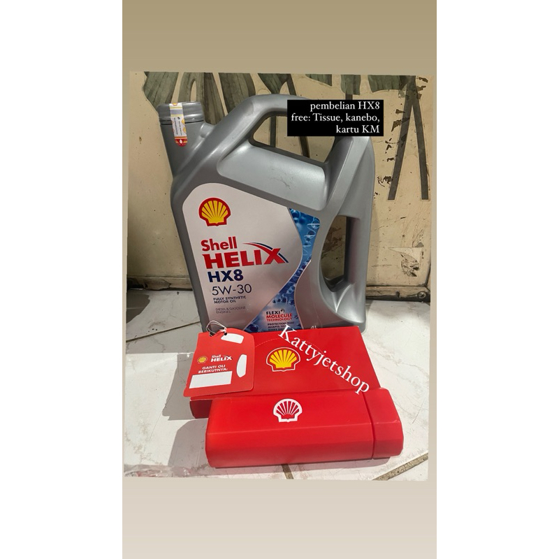 Jual oli shell helix hx8 5w30 4 liter dijamin ORI100% | Shopee Indonesia