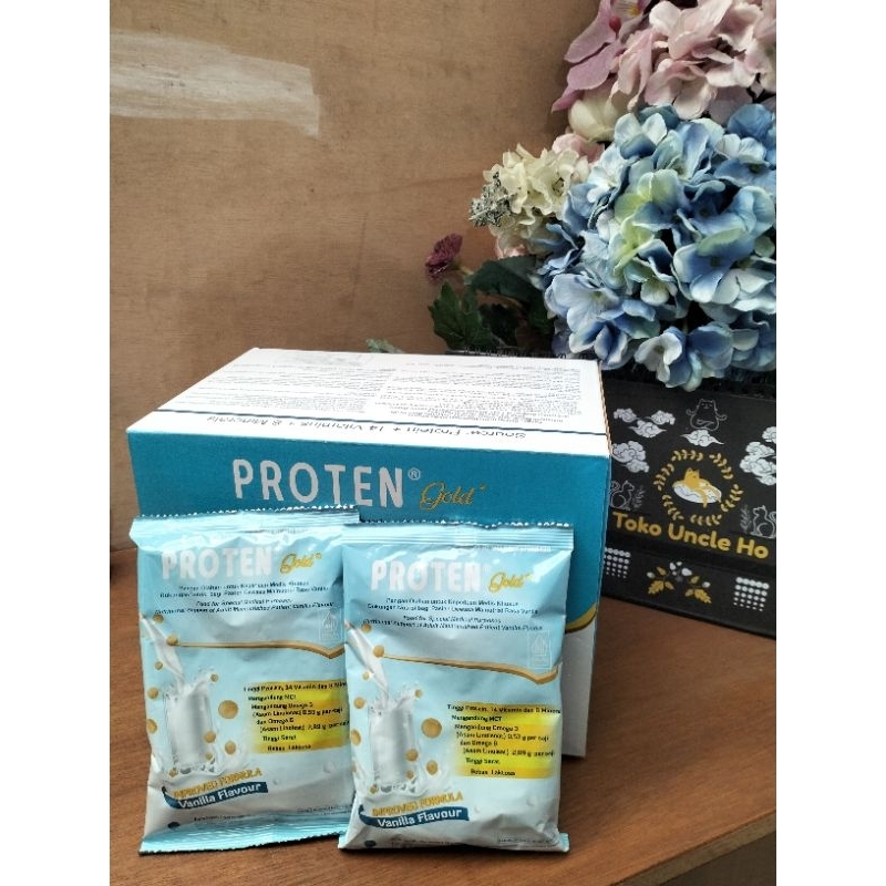 Jual PROTEN GOLD Sachet Rasa Vanila | Shopee Indonesia