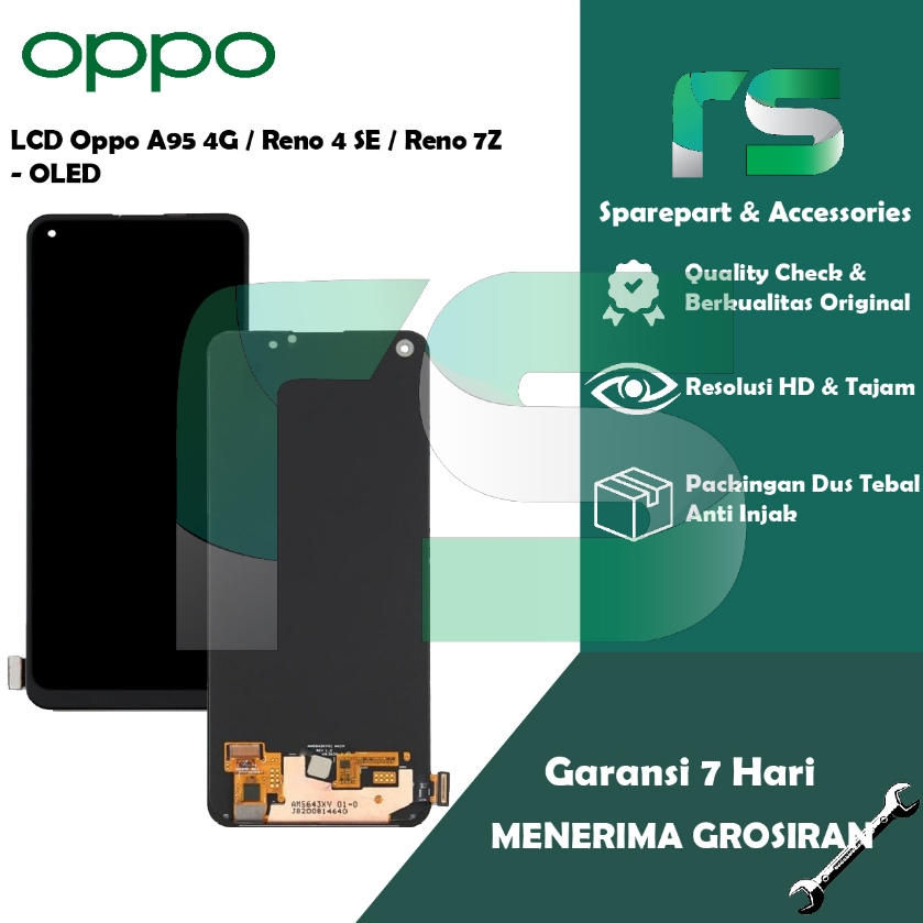 Jual LCD OPPO A95 4G / RENO 4 SE / RENO 7Z - OLED FINGERPRINT FULLSET COMPLETE | Shopee Indonesia