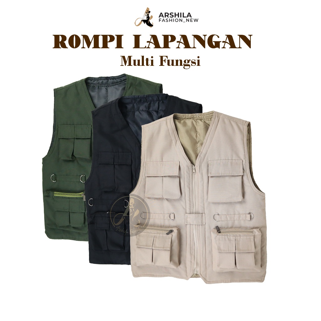 Jual Rompi CARGO Dewasa GUNUNG VEST Dewasa Banyak SAKU RMPD001 | Shopee ...