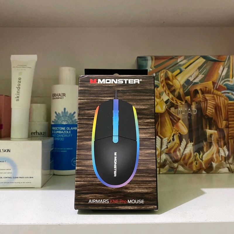 Jual [SEGEL NEW] Monster KM1PRO KM1 Pro Wired Kabel Mouse 4D Optical ...