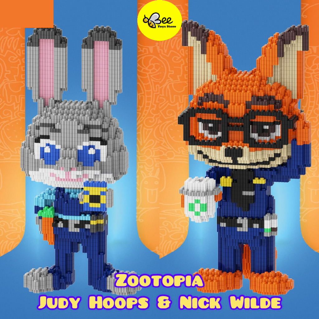 Jual Nano Blocks Medium Zootopia Judy Hoops & Nick Wilde, Mainan Blok ...