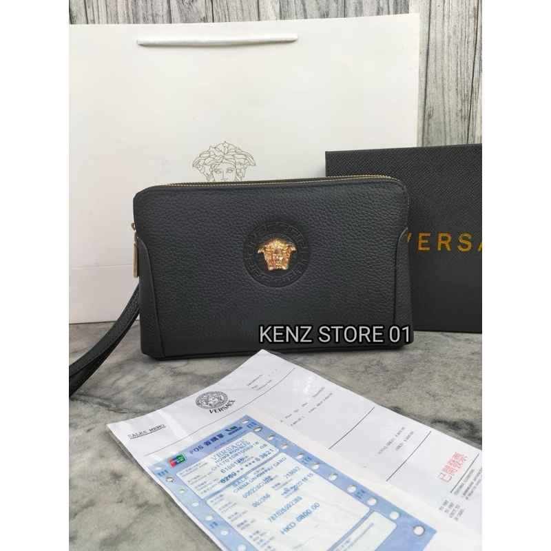 Jual HANDBAG VERSACE TAS CLUTCH PRIA TAS TANGAN PRIA IMPORT VRC 2248 ...