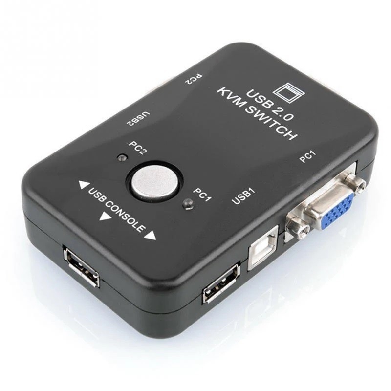 Jual KVM Switch 2 Port Untuk Switch VGA dan USB Switch VGA USB | Shopee ...