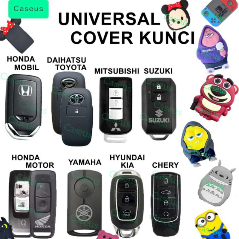 Jual Caseus Cover Universal Motor Mobil Kartun 3D Motif Kartun ...