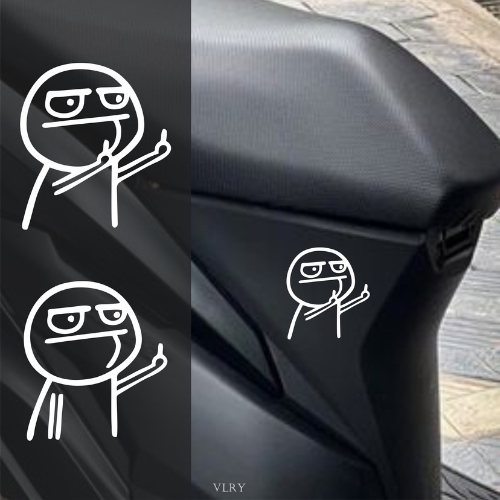 Jual Stiker Cutting Emoji Jari Tengah Stiker Motor Mobil Stiker Lucu ...