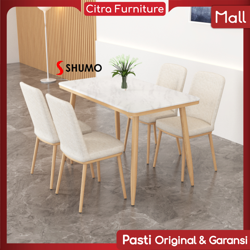 Jual Citra Furniture SHUMO ® Meja Makan Marmer 4 Kursi Minimalis | Dining Table ROKU Series CTR1 ...