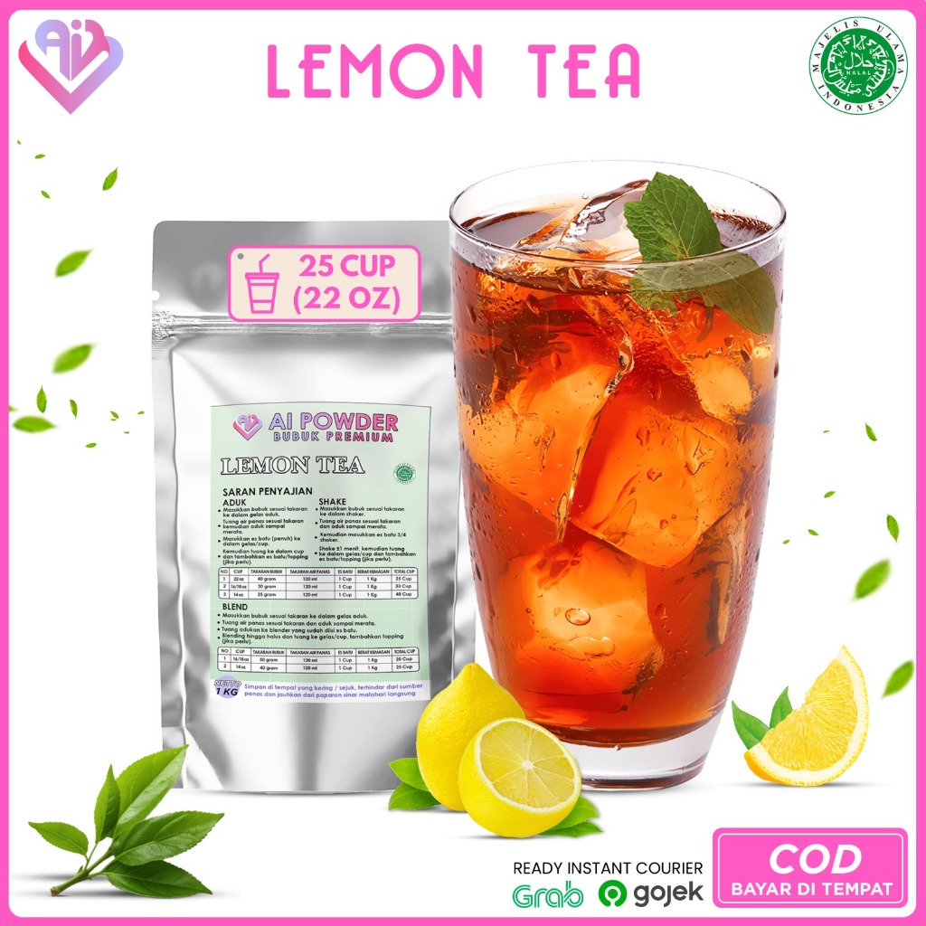 Jual Lemon Tea Powder Drink / Bubuk Minuman Premium Instan Rasa Lemon ...