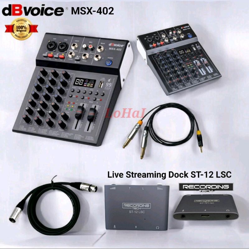 Jual Paket Mixer dBvoice Recording Tech Live Streaming Dock ST12 LSC ...