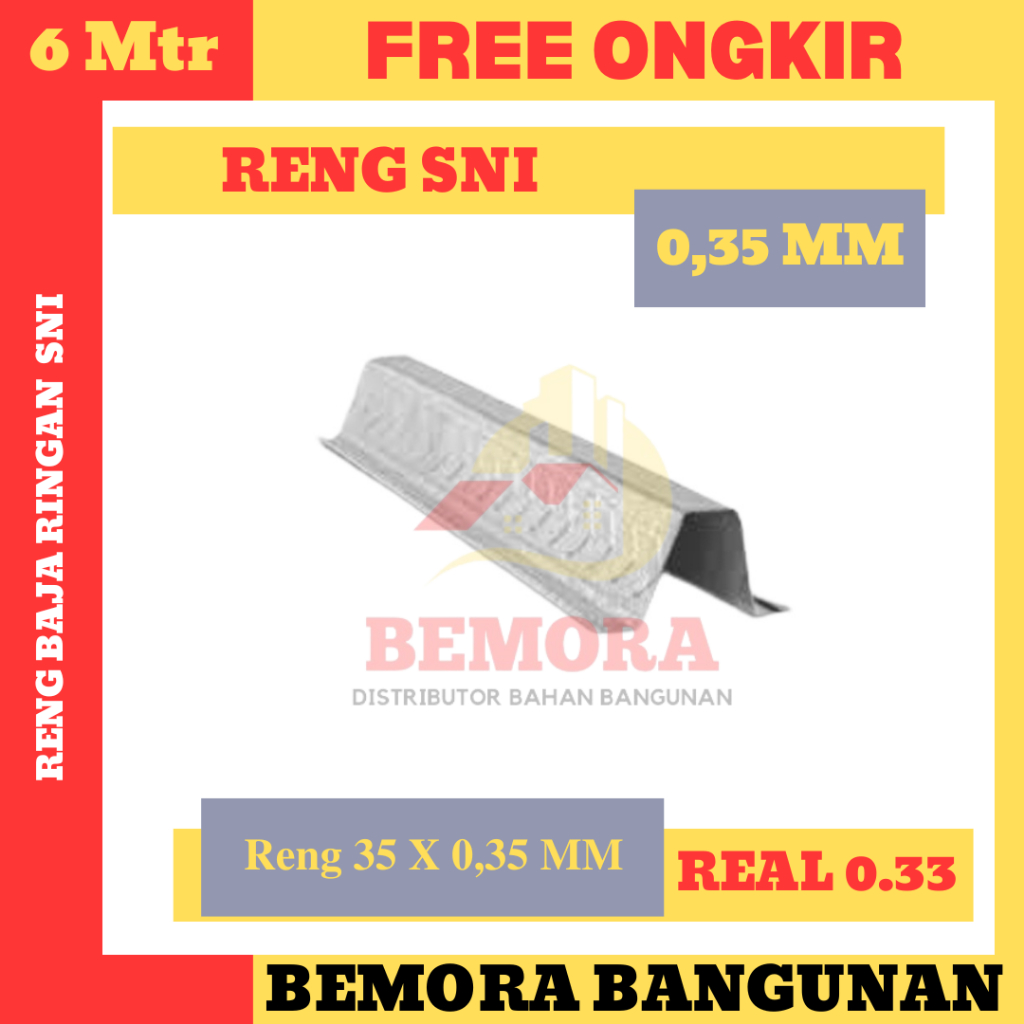 Jual Reng Baja Ringan SNI R30 0.35 mm (0.33) panjang 6 meter (Harga ...