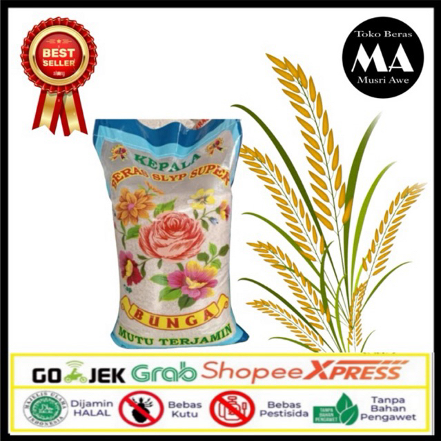 Jual Beras Bunga Premium 25 kg | Shopee Indonesia