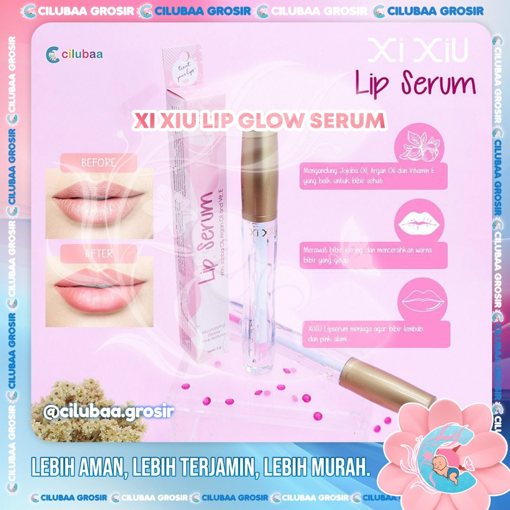 Jual XI XIU Lip Glow Serum| Moisturizing Glossy Pink Natural | Lip Mask ...