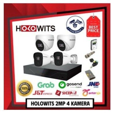 Jual PAKET CCTV HOLOWITS 4 KAMERA 2MP 1080P | Shopee Indonesia