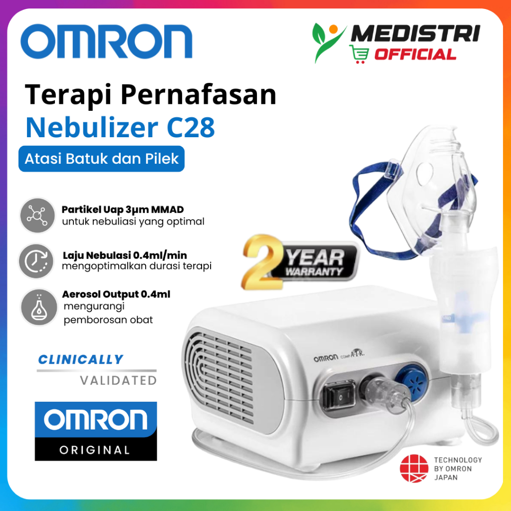 Jual OMRON NE C28 Nebulizer Alat Nebul Uap Original Garansi Resmi Omron 2 Tahun | Shopee Indonesia