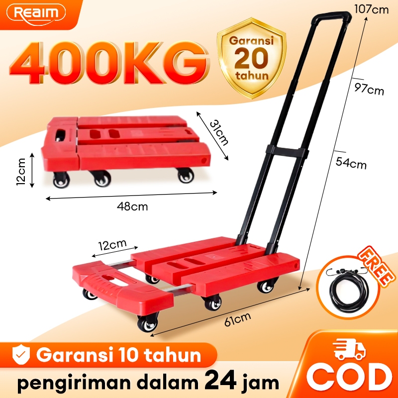 Jual Reaim 200KG Folding Trolley Multi Purpose Folding Trolley Troli ...
