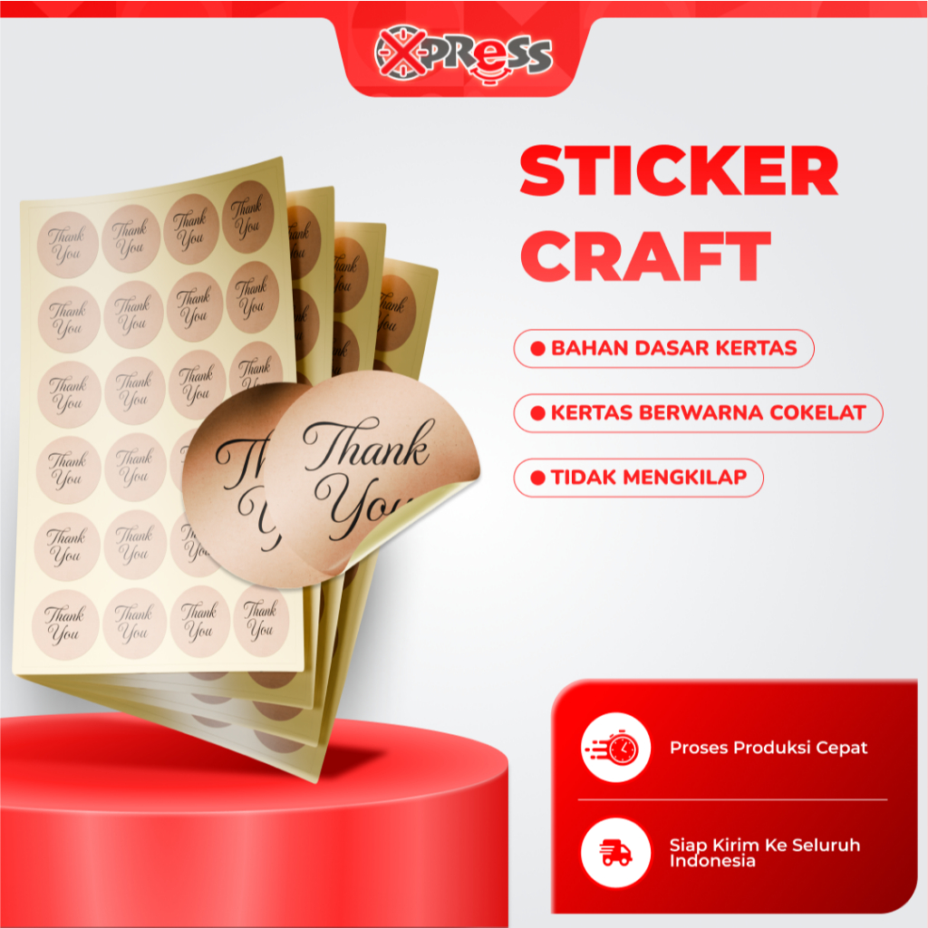Jual Cetak stiker craft A3/ Stiker tekstur craft paper / Cetak Sticker ...