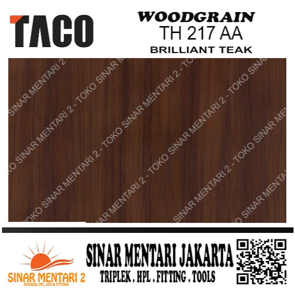 Jual TACO HPL WODDGRAIN TH 217 AA BRILIANT TEAK | Shopee Indonesia