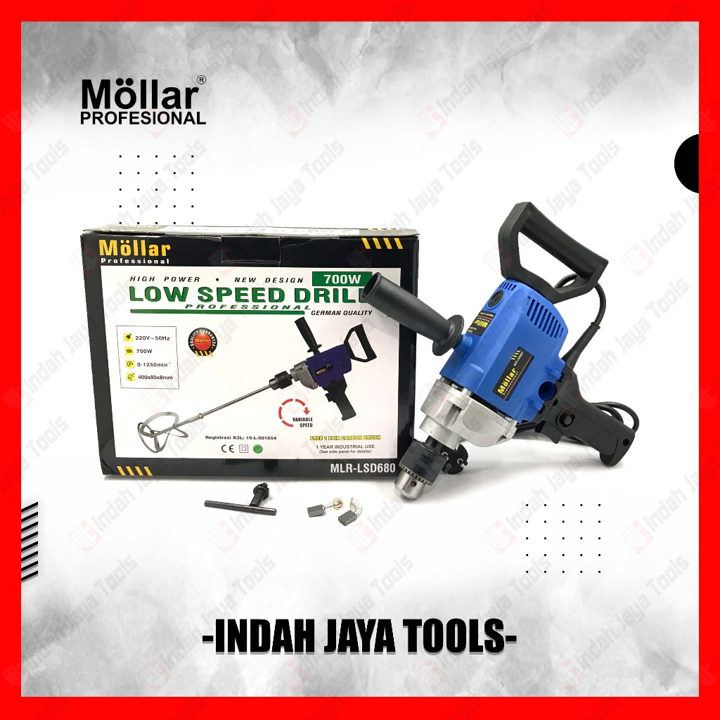 Jual MOLLAR LSD680 Mesin Bor Listrik 13 mm Mixer Pengaduk Cat Semen Low ...
