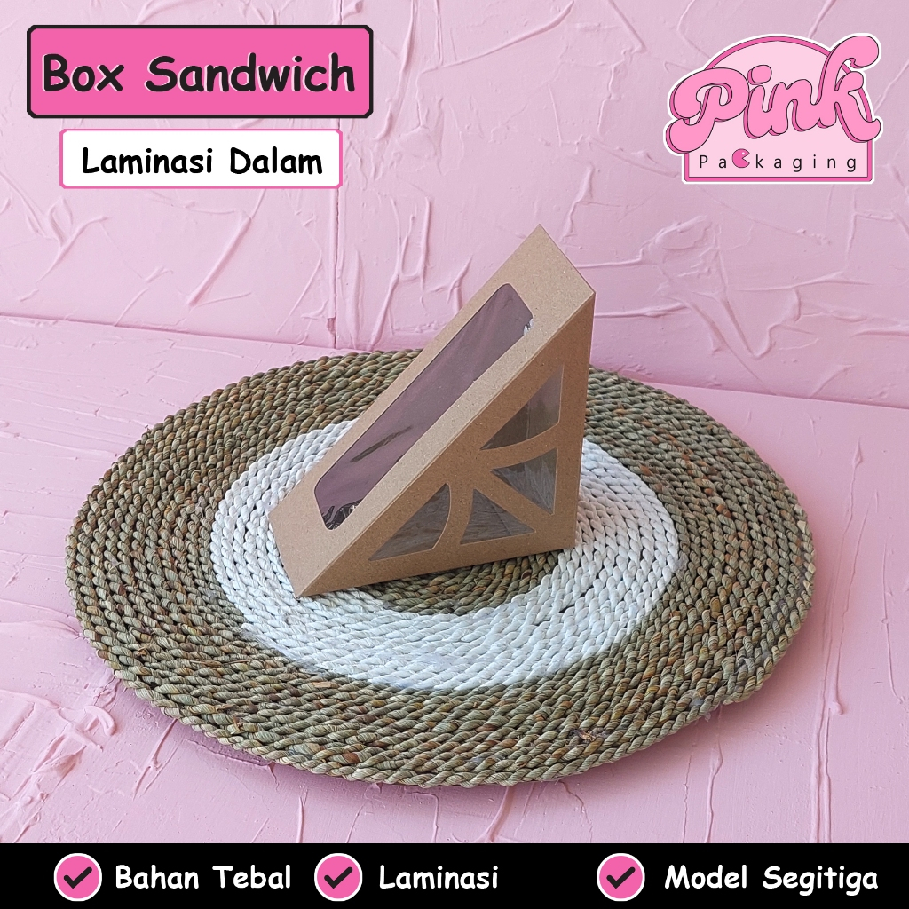 Jual Box Kraft Sandwich Box Fruit Sando Kemasan Kertas Sandwich ...
