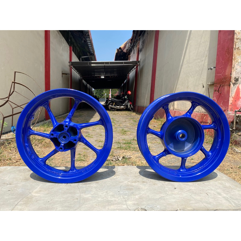 Jual Velg scoopy ring 12 sepasang depan belakang full restorasi warna ...