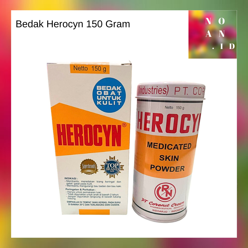 Jual Bedak Herocyn herocin powder 150 gram bedak gatal | Shopee Indonesia