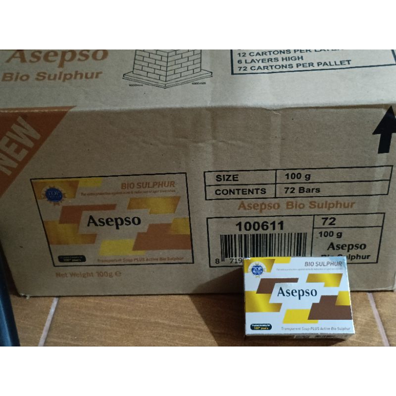 Jual ASEPSO PLUS BIO SULPHUR TRANSPARENT SOAP UKURAN 100 GRAM | Shopee Indonesia