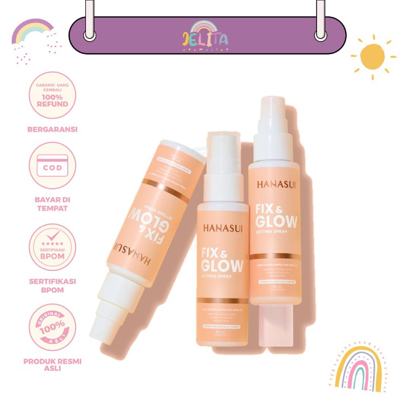Jual 𝓳𝓮𝓵𝓲𝓽𝓪 - HANASUI Fix & Glow Setting Spray 60ml | Shopee Indonesia