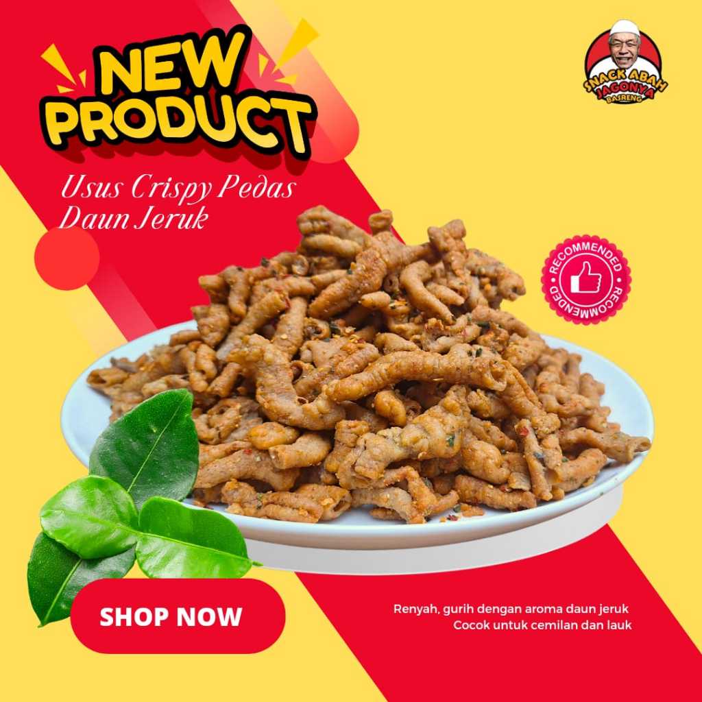 Jual Usus Krispi Original Dan Pedas Daun Jeruk Snack Abah Kiloan ...