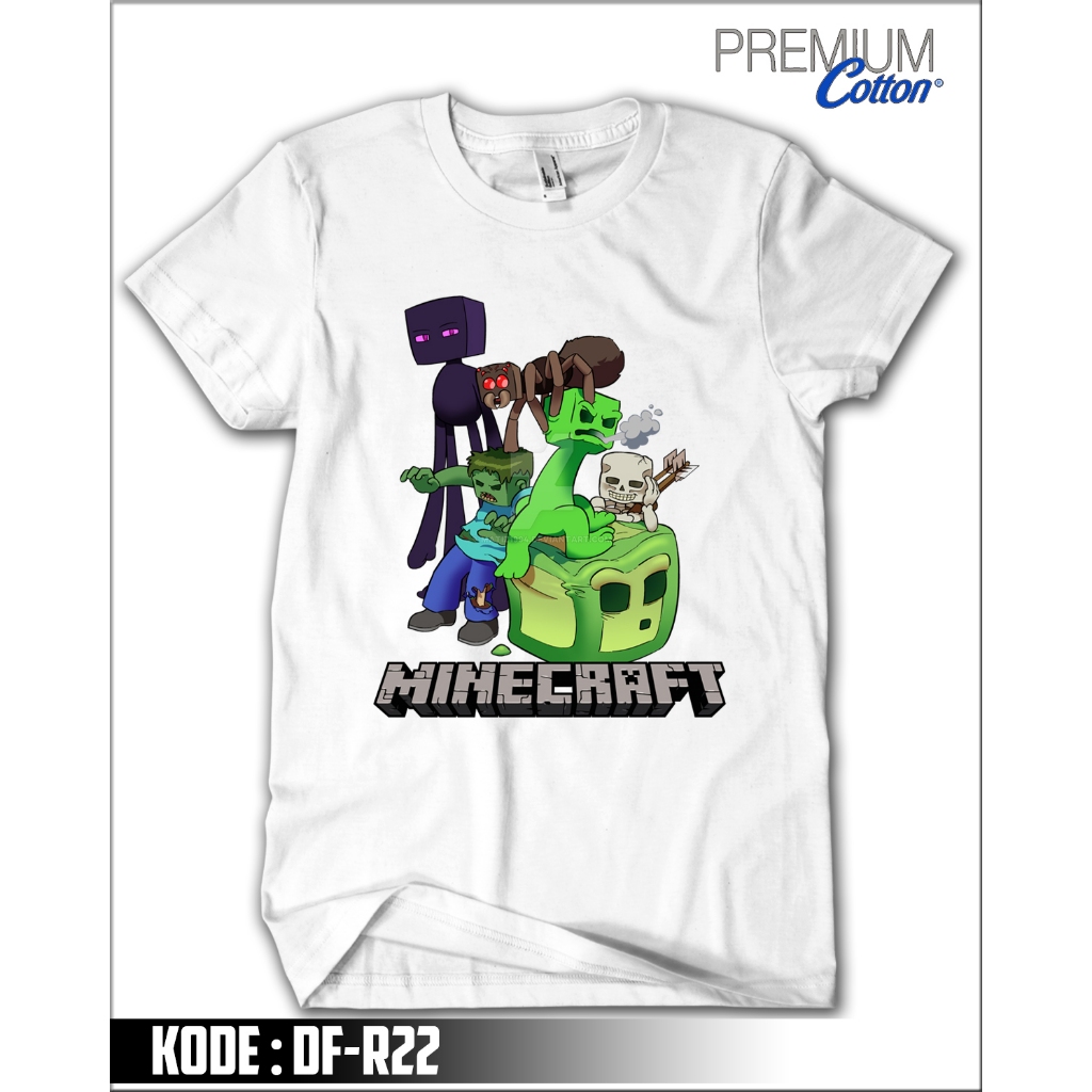Jual Baju Minecraft Premium Kaos Katun Baju Anak dan Dewasa Keren dan ...