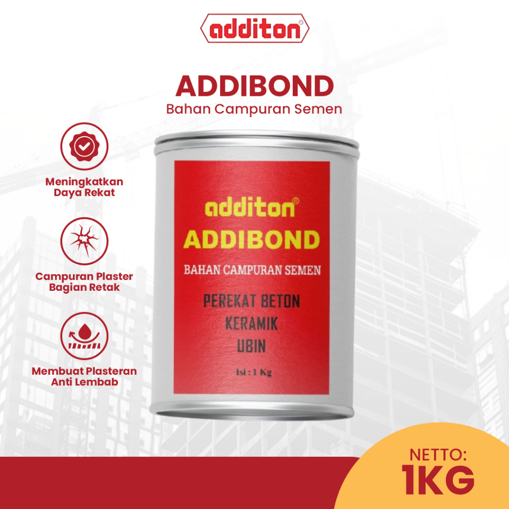 Jual Additon Bahan Campuran Semen Addibond Ukuran 1Kg Perekat Beton ...